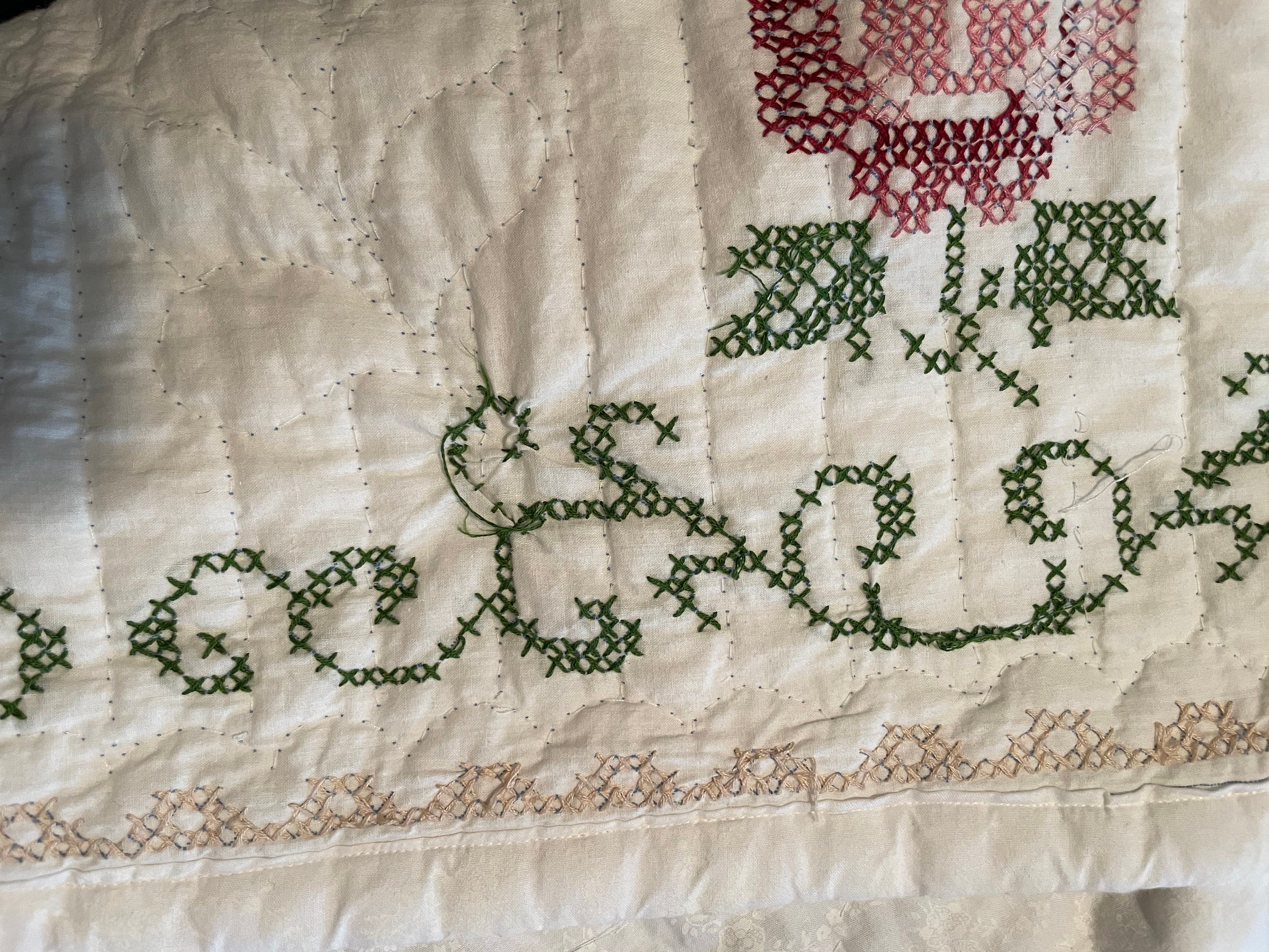 Handmade Embroidered Quilt - Etsy