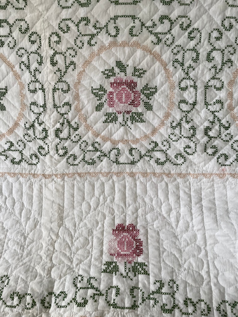 Handmade Embroidered Quilt - Etsy