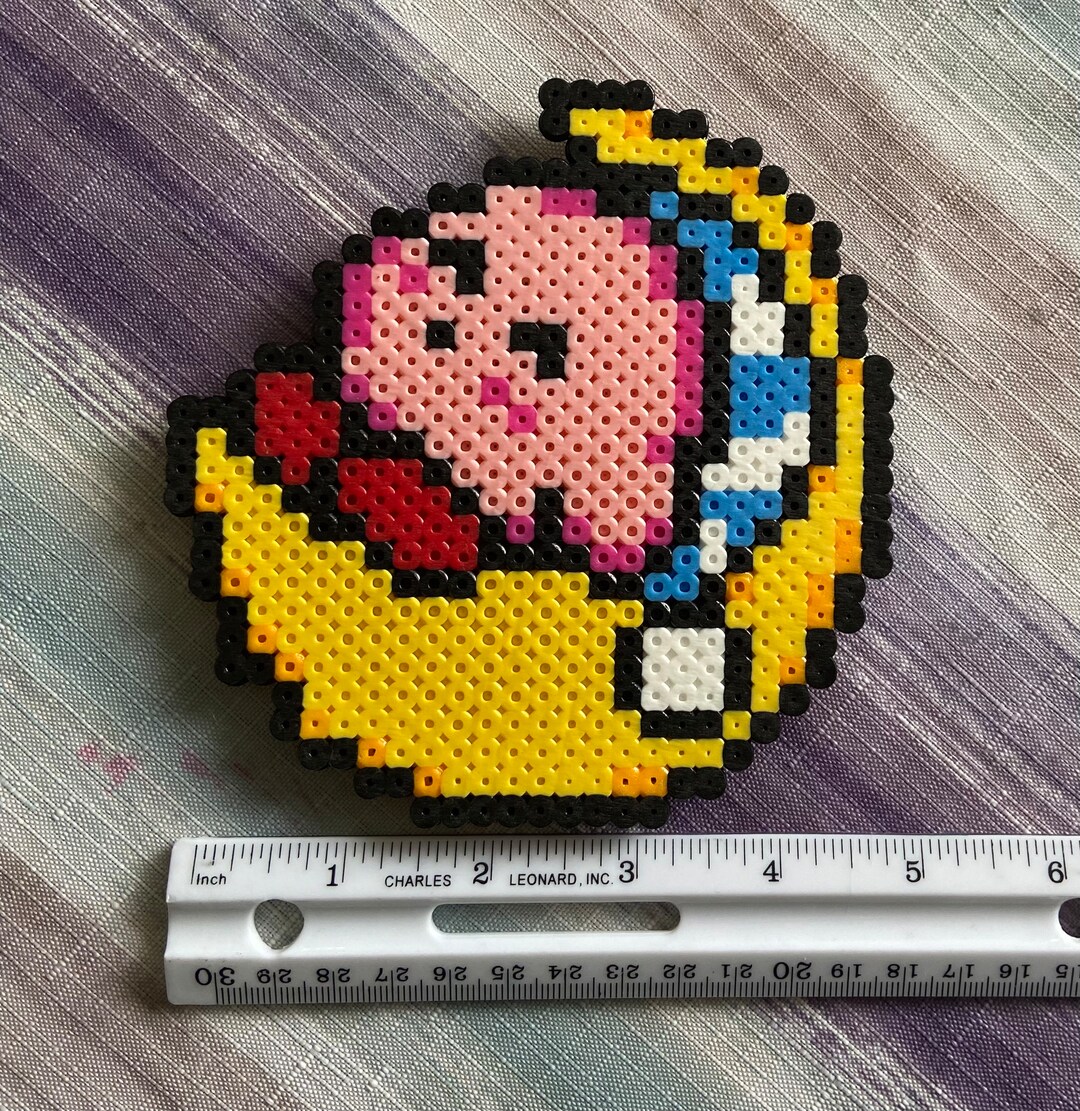 Kirby Sleeping Perler Bead Magnet Etsy