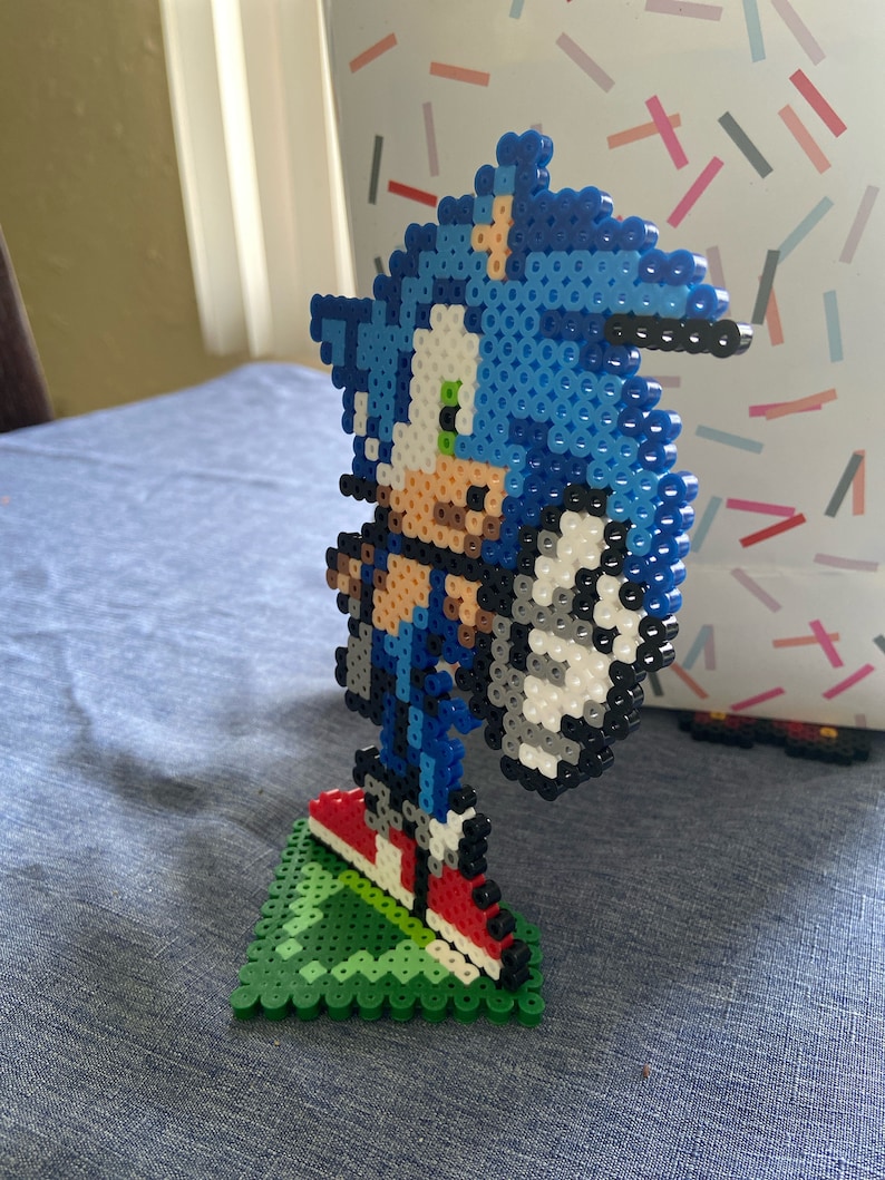 Sonic the Hedgehog Perler Bead Design - Etsy