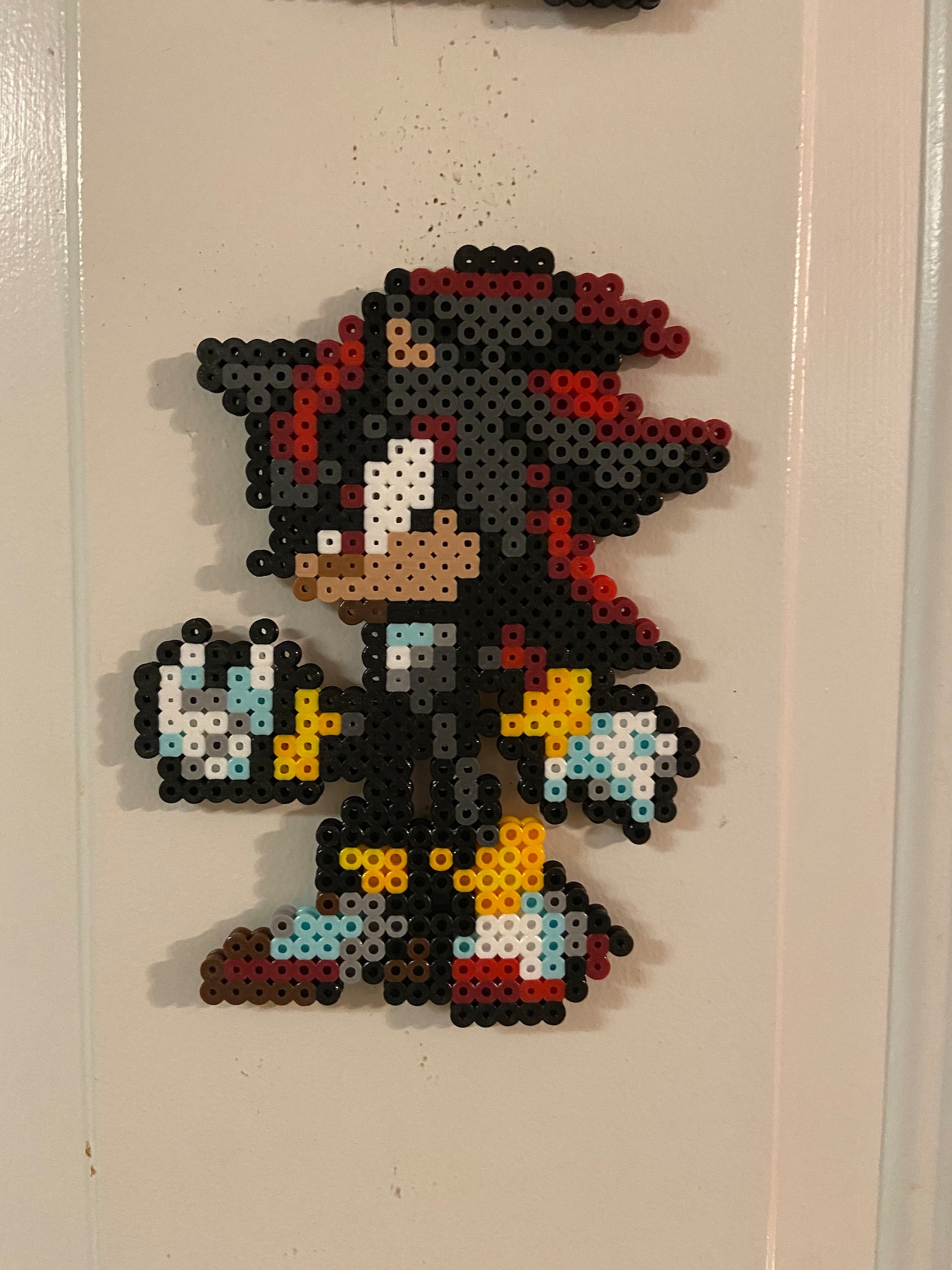 Sonic the Hedgehog - Shadow Perler Bead Magnet - Etsy