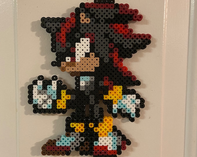 Sonic the Hedgehog - Shadow Perler Bead Magnet - Etsy