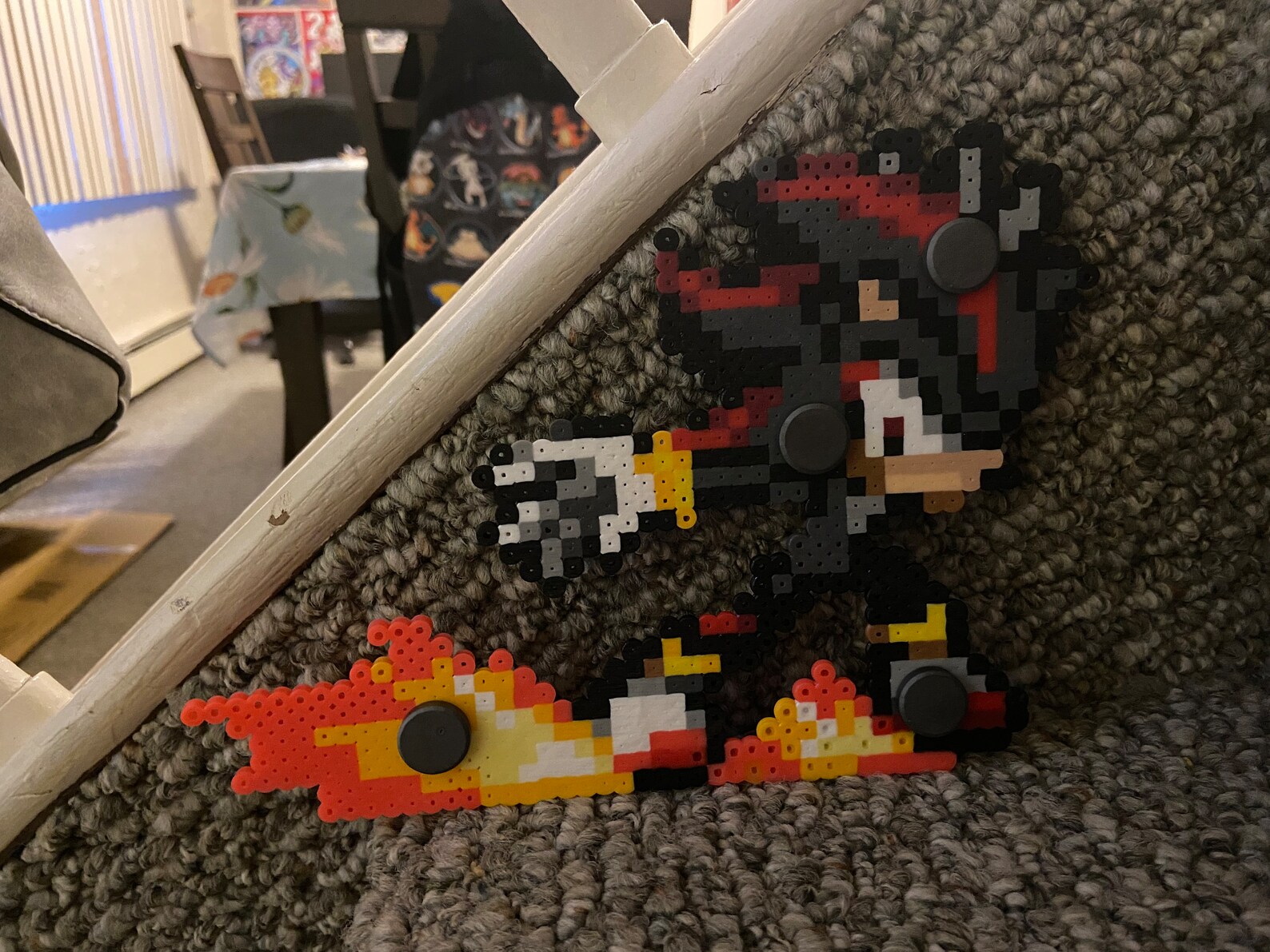 Sonic the Hedgehog - Shadow With Flames Magnet - Etsy