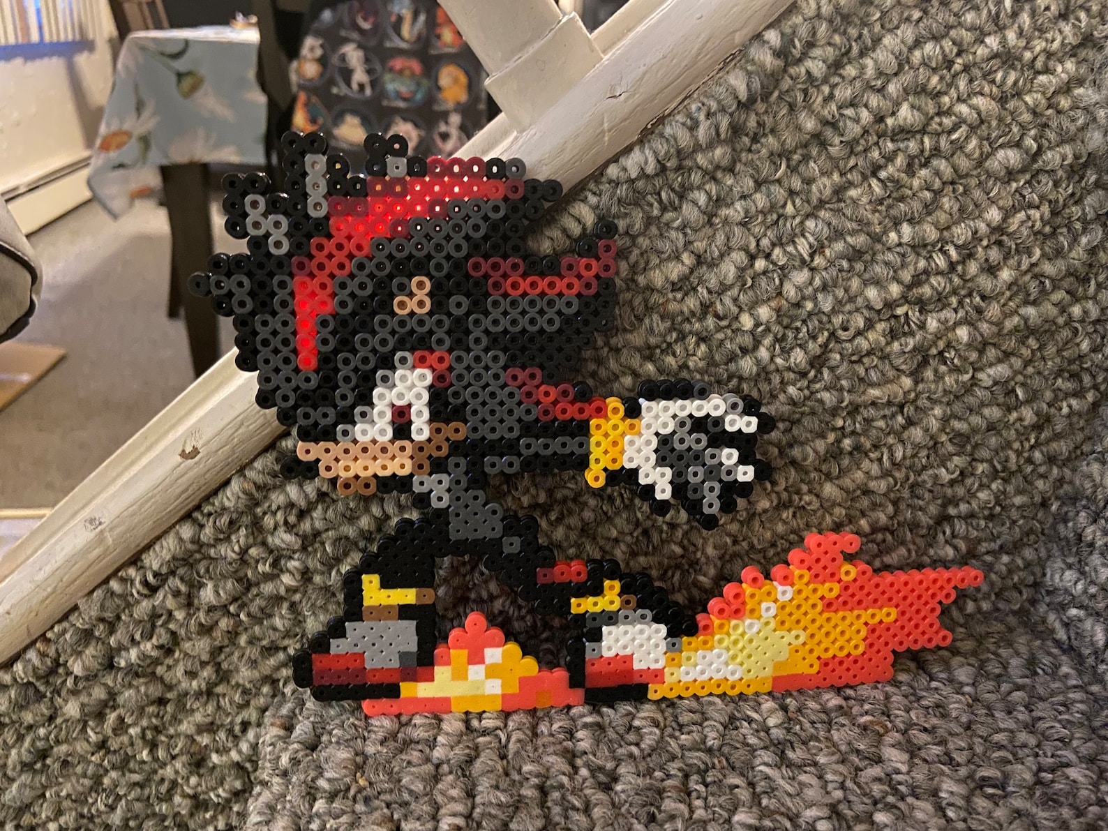 Sonic the Hedgehog - Shadow With Flames Magnet - Etsy