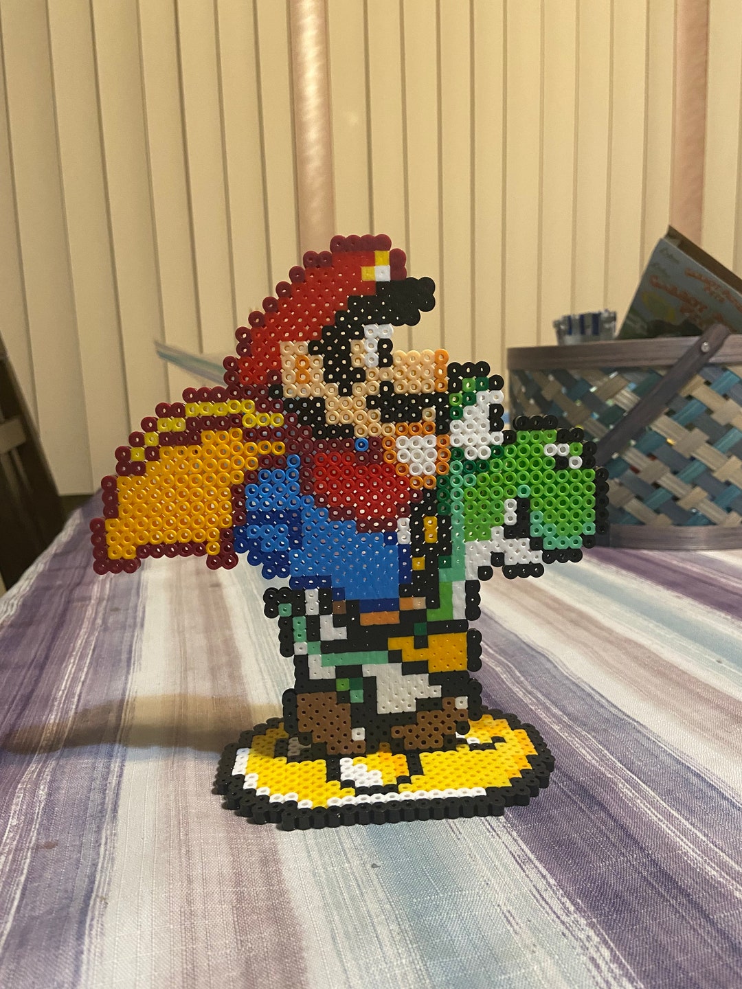Super Cape Mario Riding on Yoshi - Etsy