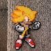 Sonic the Hedgehog Golden Sonic Perler Bead Magnet - Etsy