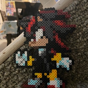 Sonic the Hedgehog - Shadow Perler Bead Magnet - Etsy