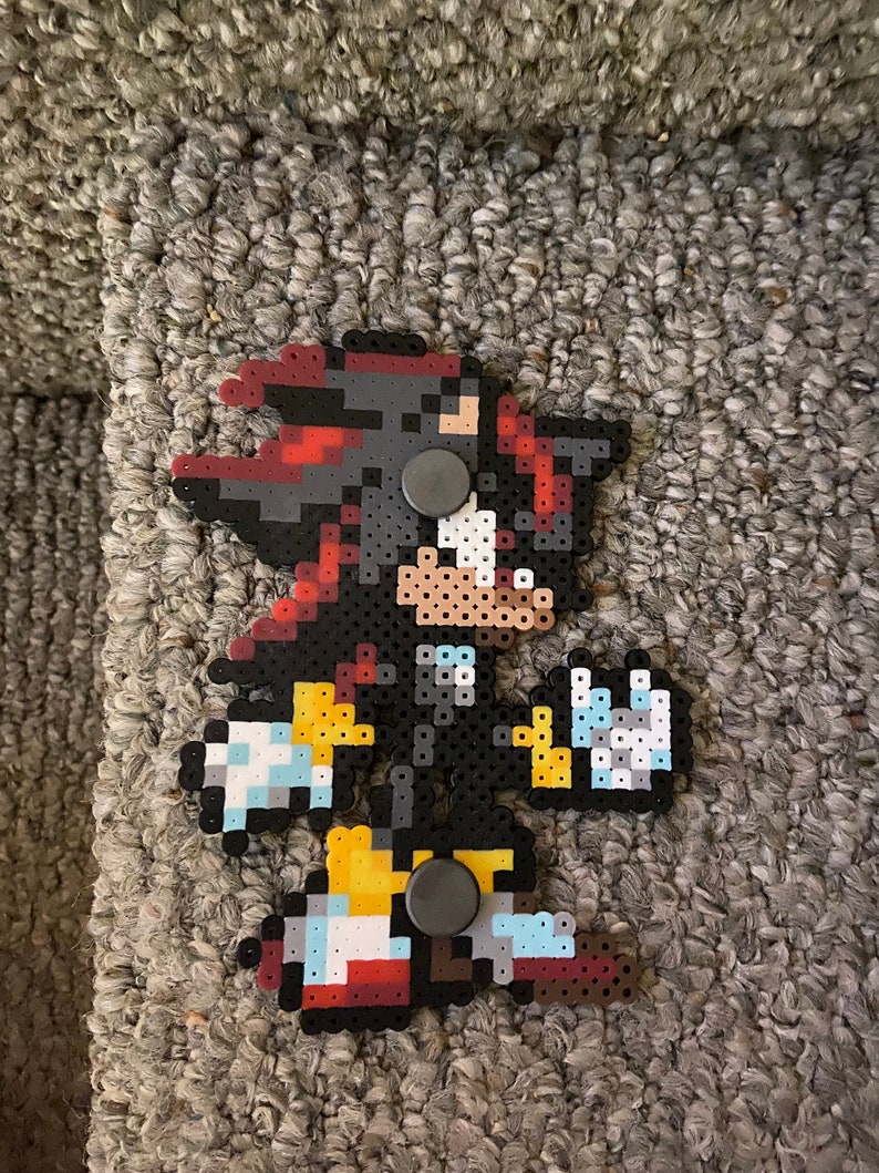 Sonic the Hedgehog - Shadow Perler Bead Magnet - Etsy