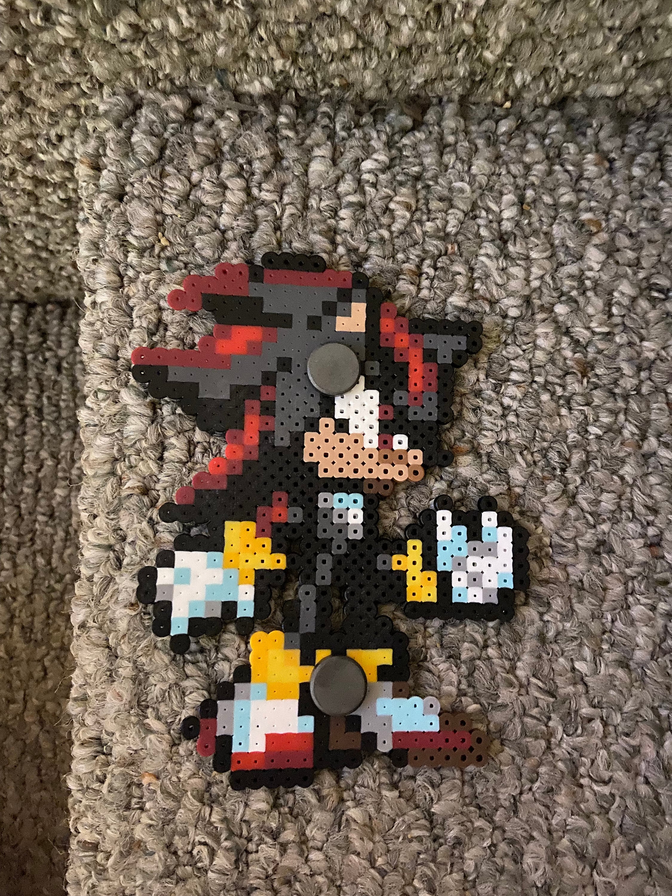 Sonic the Hedgehog - Shadow Perler Bead Magnet - Etsy