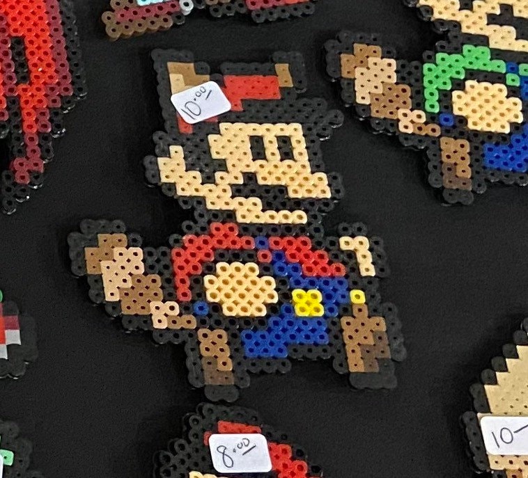 Super Mario Brothers Raccoon Mario Perler Bead Magnet - Etsy