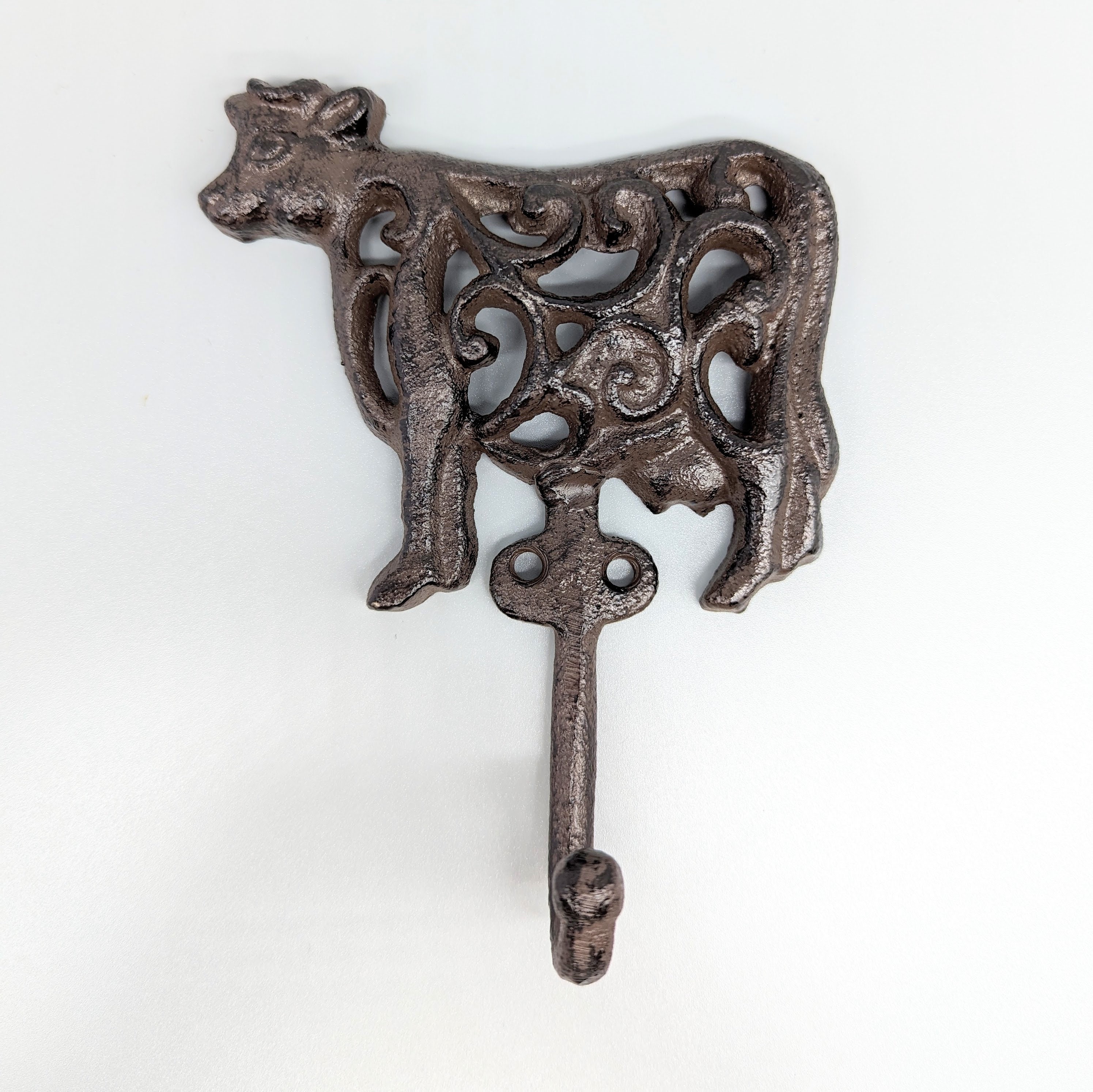 Cast Iron Farm Animal Wall Hook | Cow Sheep Rooster Key Hanger ...