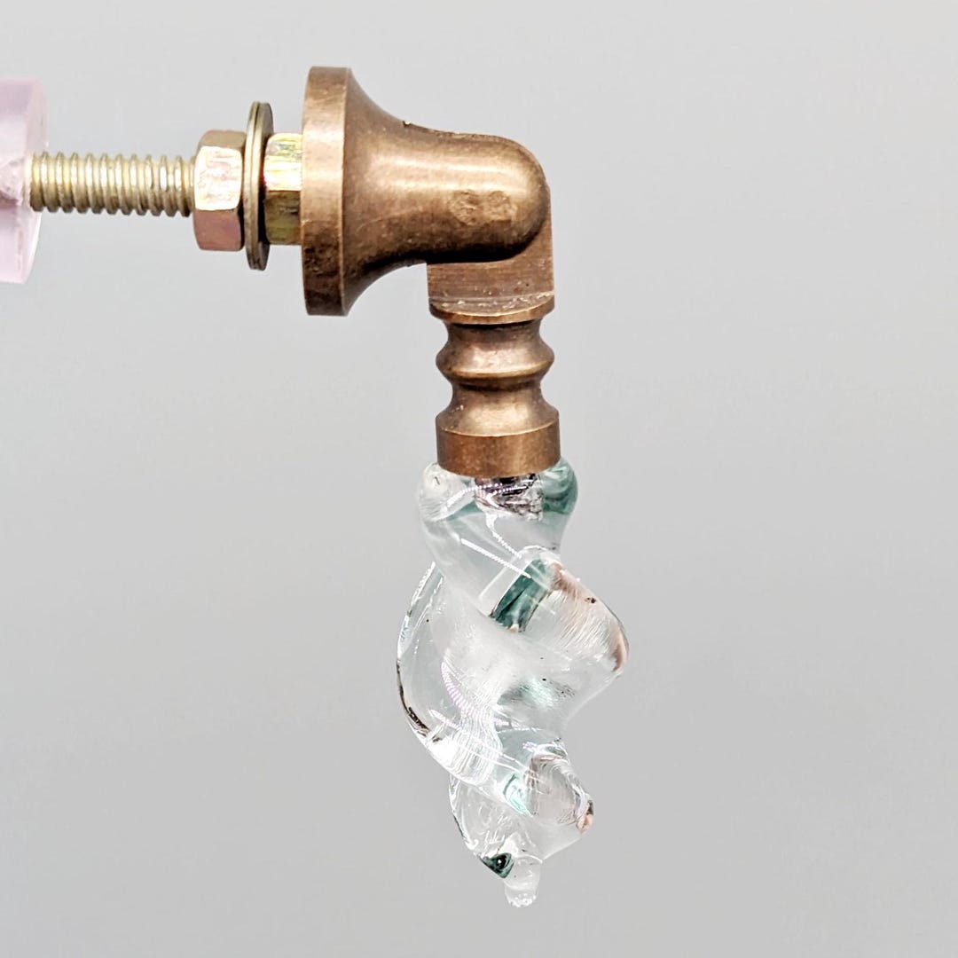 Glass Pull Teardrop Knob | Cabinet Handle | Glass Handle | Crystal Knob | Drawer Knob - Etsy