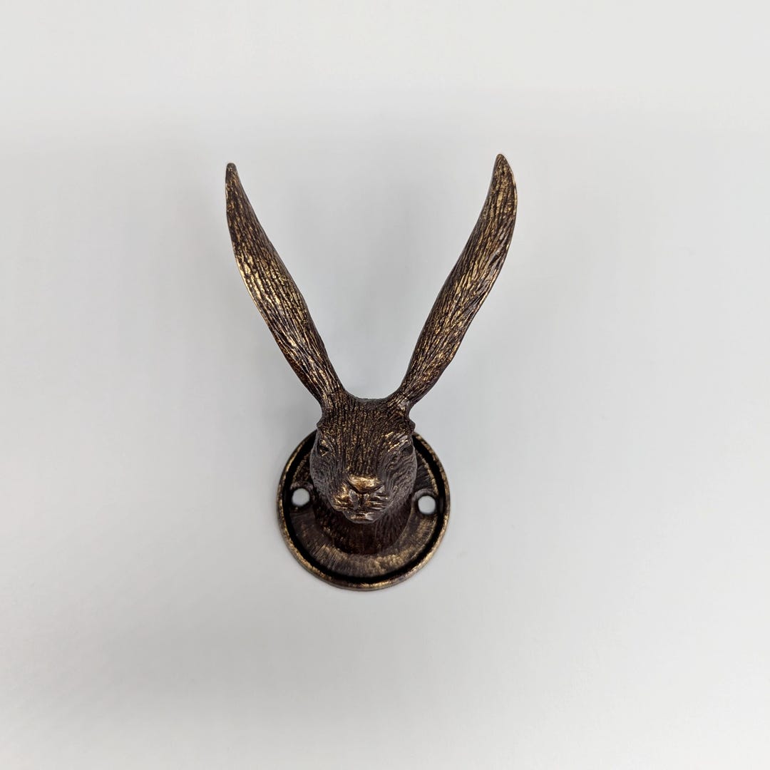 Distressed Gold Bunny Metal Wall Hook, 6 X 8 Cm | Key Rack Hanger ...