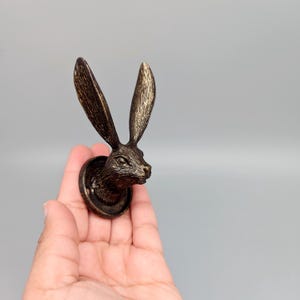 Distressed Gold Bunny Metal Wall Hook, 6 X 8 Cm | Key Rack Hanger ...