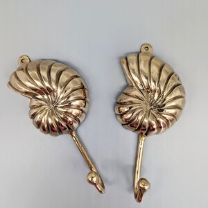 Spiral Shell Brass Wall Hook | Key Rack Hanger | Coastal Wall Decor - Etsy