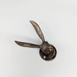Distressed Gold Bunny Metal Wall Hook, 6 X 8 Cm | Key Rack Hanger ...