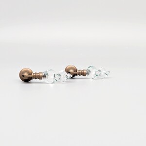 Glass Pull Teardrop Knob | Cabinet Handle | Glass Handle | Crystal Knob | Drawer Knob - Etsy