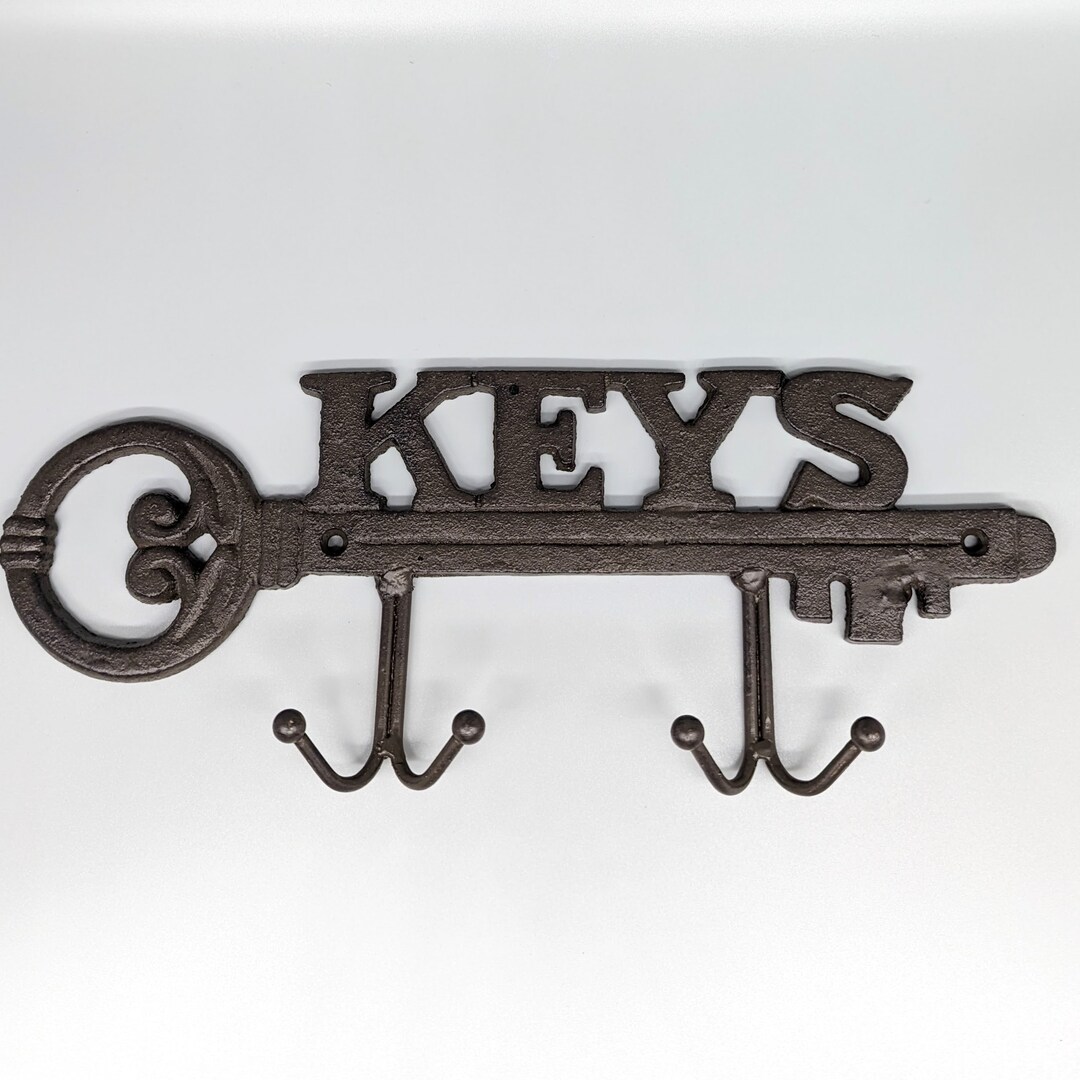 Cast Iron Keys Wall Hook| Rustic Country Decor | Key Rack Hanger ...