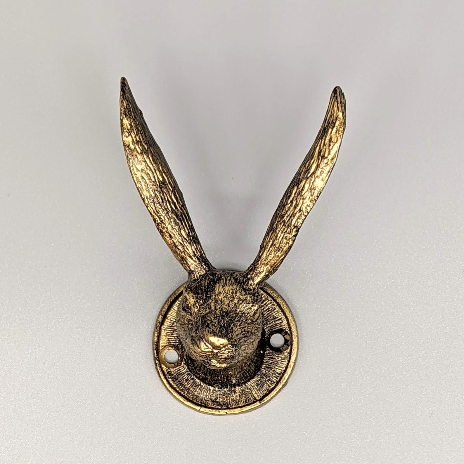 Distressed Gold Bunny Metal Wall Hook, 6 X 8 Cm Key Rack Hanger Hook ...