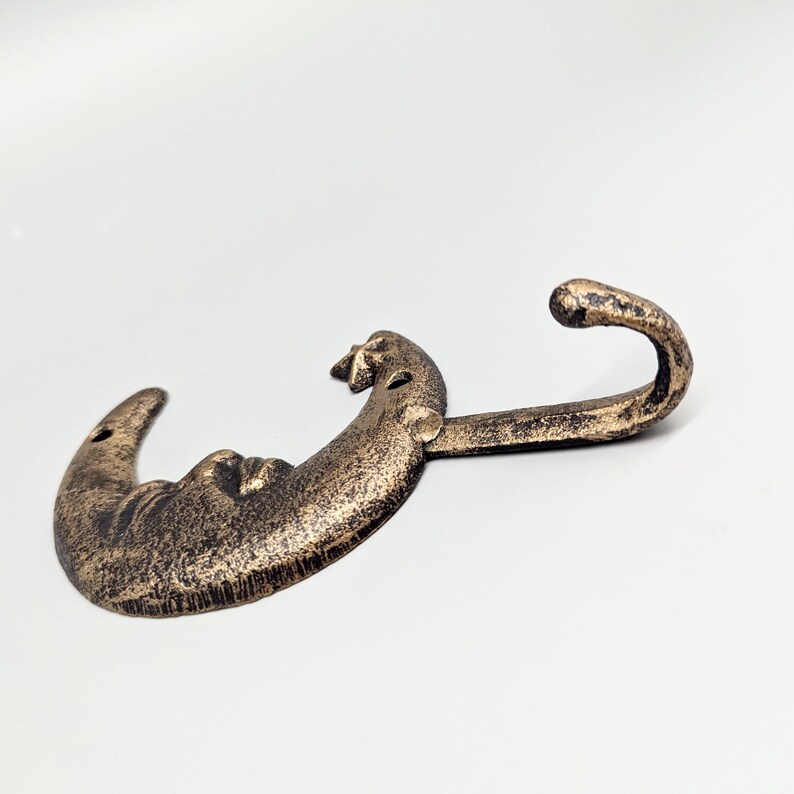 Sun & Moon Metal Wall Hook | Rustic Gold Celestial Decor | Entry Hook ...