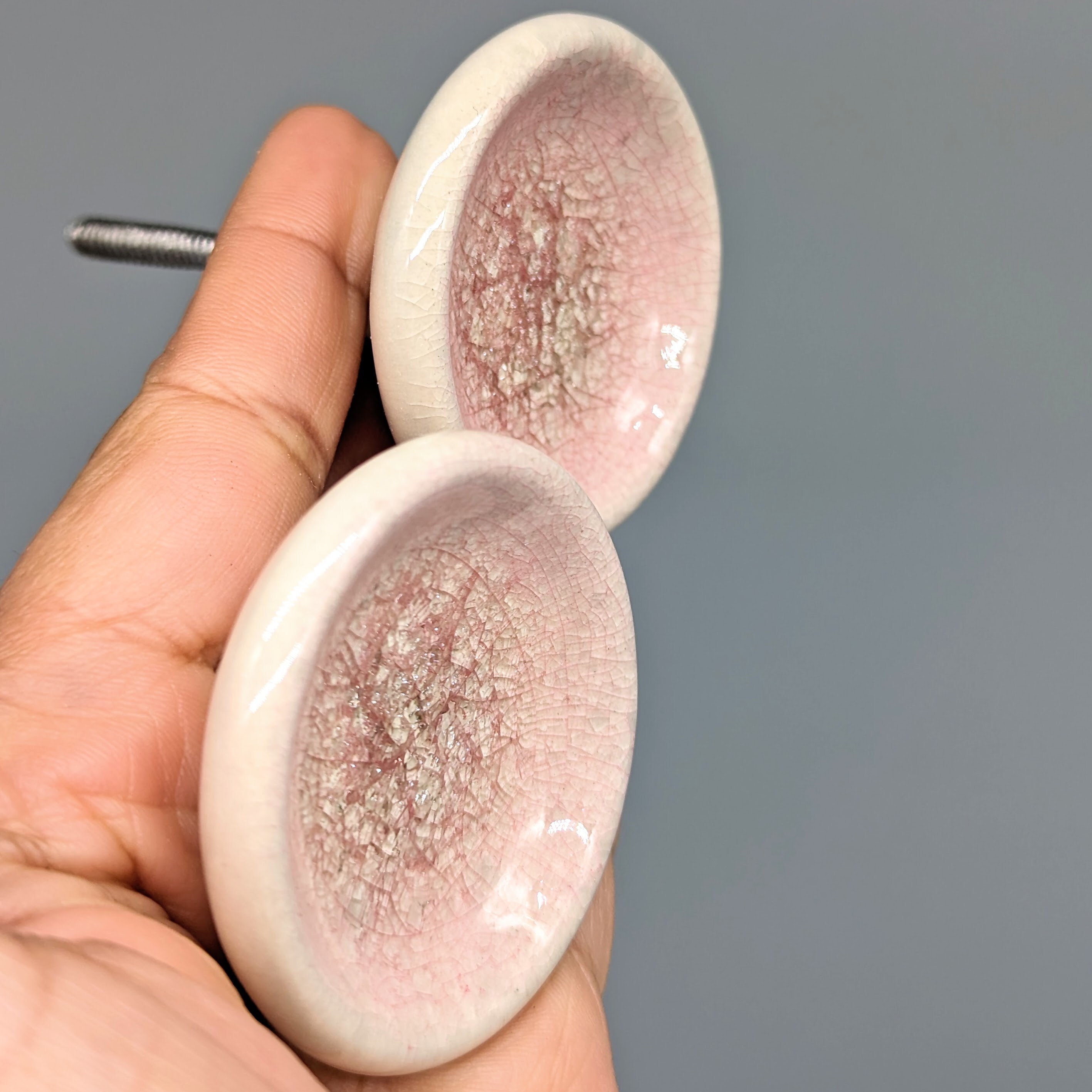Crackle Soft Pink Ceramic Door Knob Cabinet Knob Knob Drawer Knob Pink Knob Dresser Pull Nursery ...