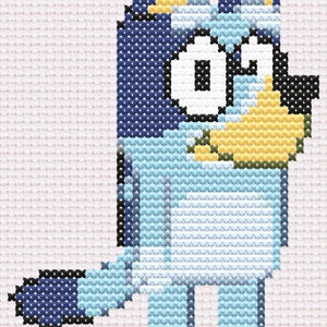 Bluey Small Easy Cross Stitch Pattern - Instant Download - Etsy