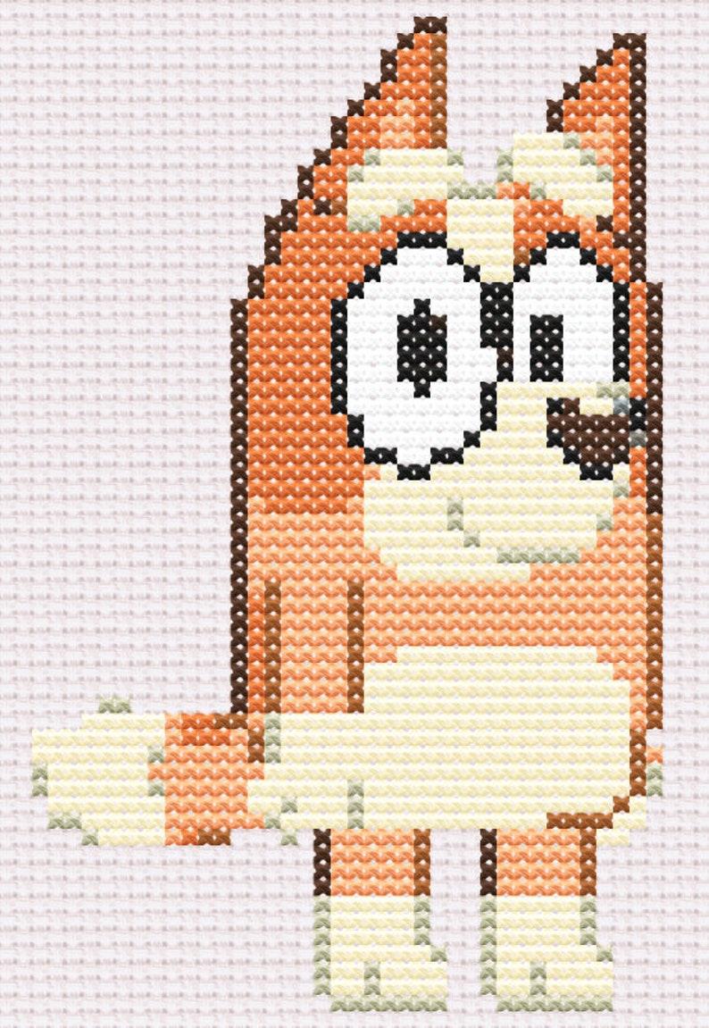 Bingo Small Easy Bluey Cross Stitch Pattern - Instant Download - Etsy