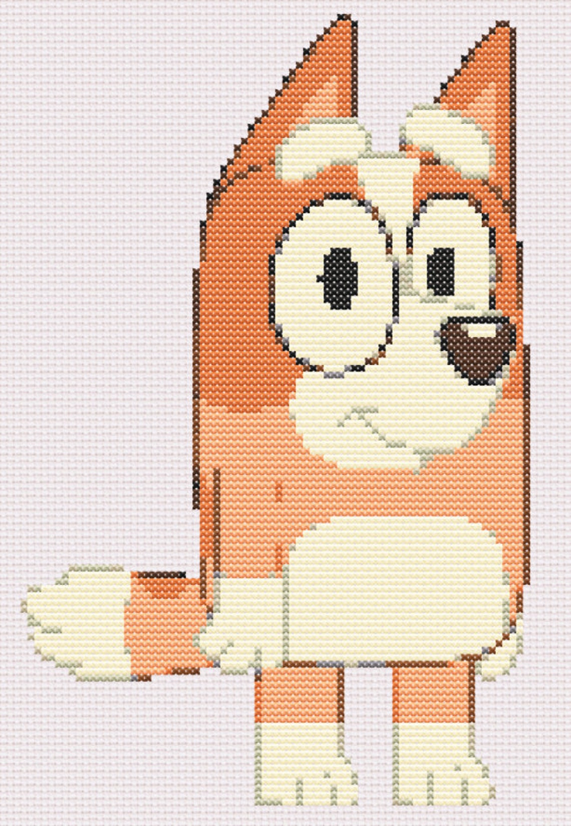 Bingo Easy Bluey Inspired Cross Stitch Pattern - Instant Download - Etsy