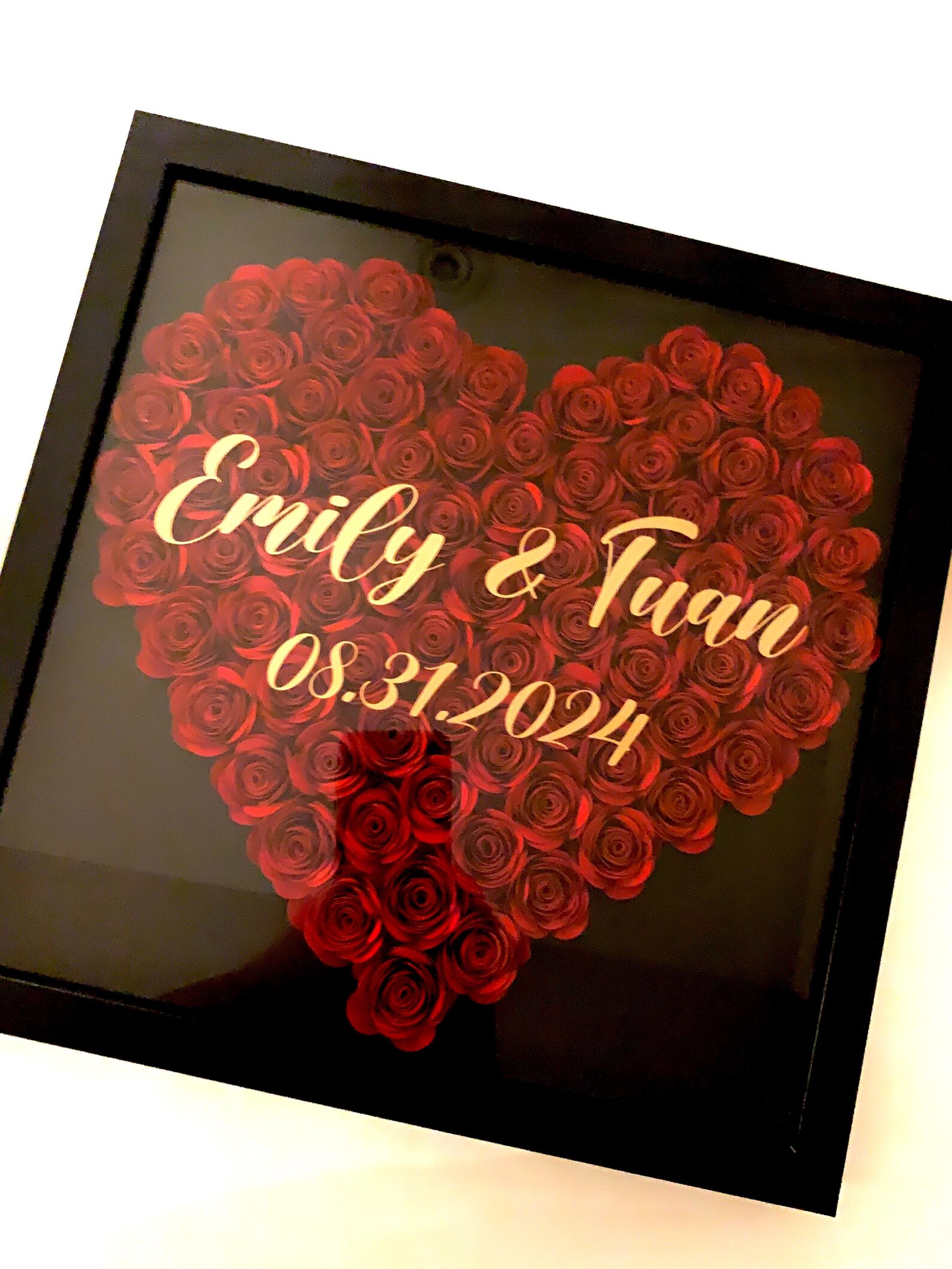 Custom Floral Shadow Box Perfect Gifts Wedding Gift Birthday Gift Home ...