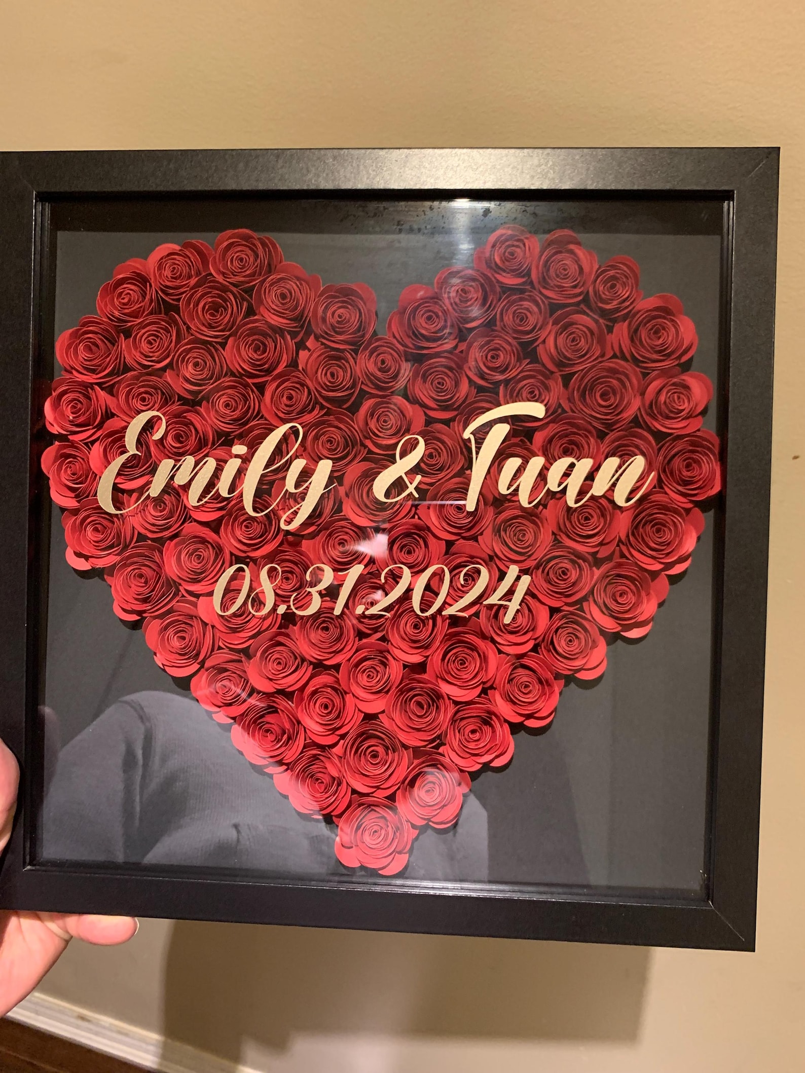 Custom Floral Shadow Box Perfect Gifts Wedding Gift Birthday Gift Home ...