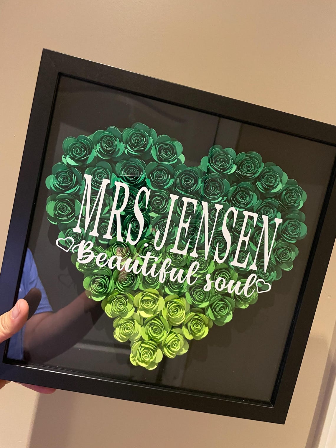 Custom Floral Shadow Box Perfect Gifts Wedding Gift Birthday Gift Home ...