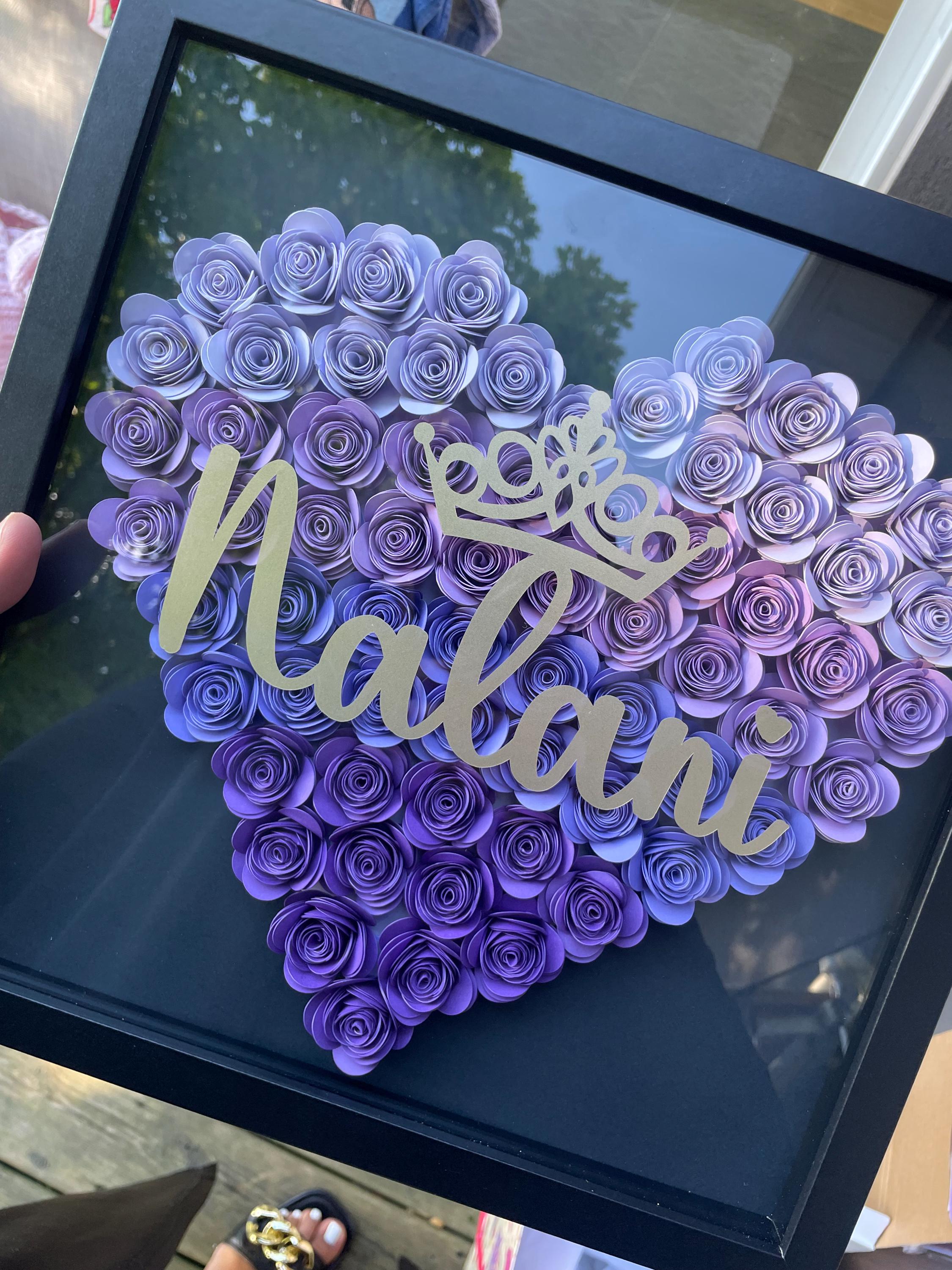 Custom Floral Shadow Box Perfect Gifts Wedding Gift Birthday Gift Home ...