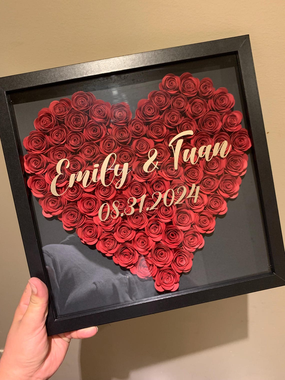 Custom Floral Shadow Box Perfect Gifts Wedding Gift Birthday Gift Home ...