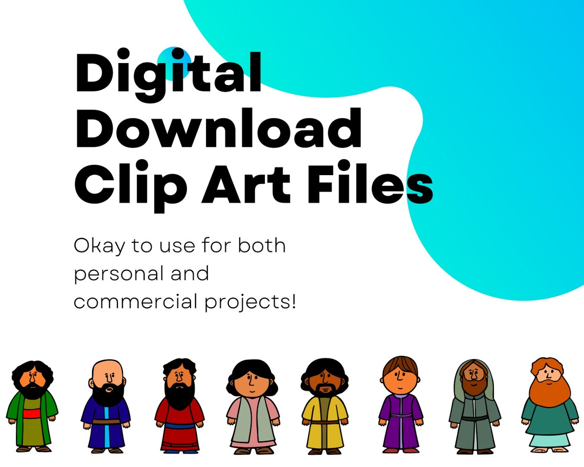 Bible Story Characters PNG Clip Art Pack for Sunday School and VBS ...