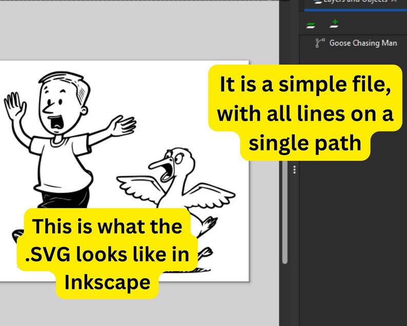 Angry Goose Chasing Man Clip Art Instant Digital Download SVG EPS PNG ...