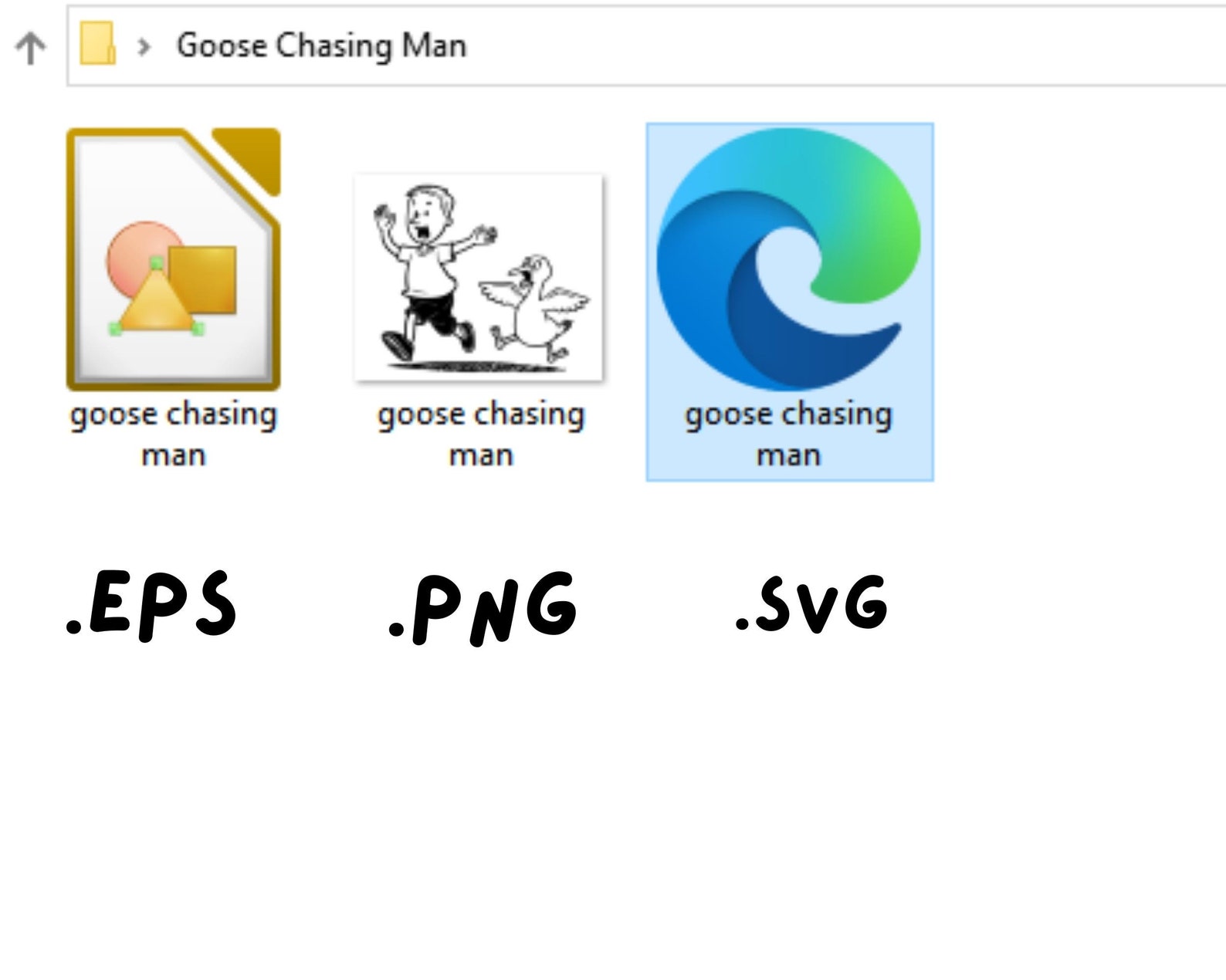 Angry Goose Chasing Man Clip Art Instant Digital Download SVG EPS PNG ...