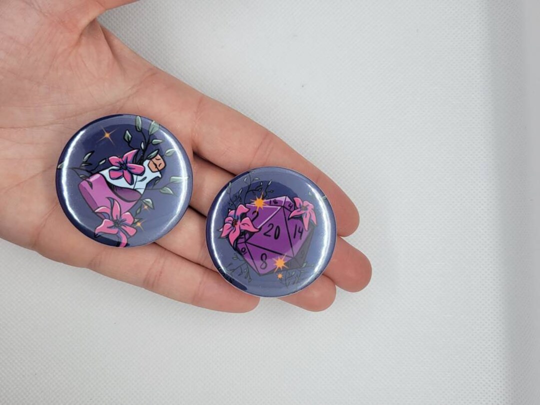 D&D Button Pins Fantasy Buttons Pin Back Buttons - Etsy