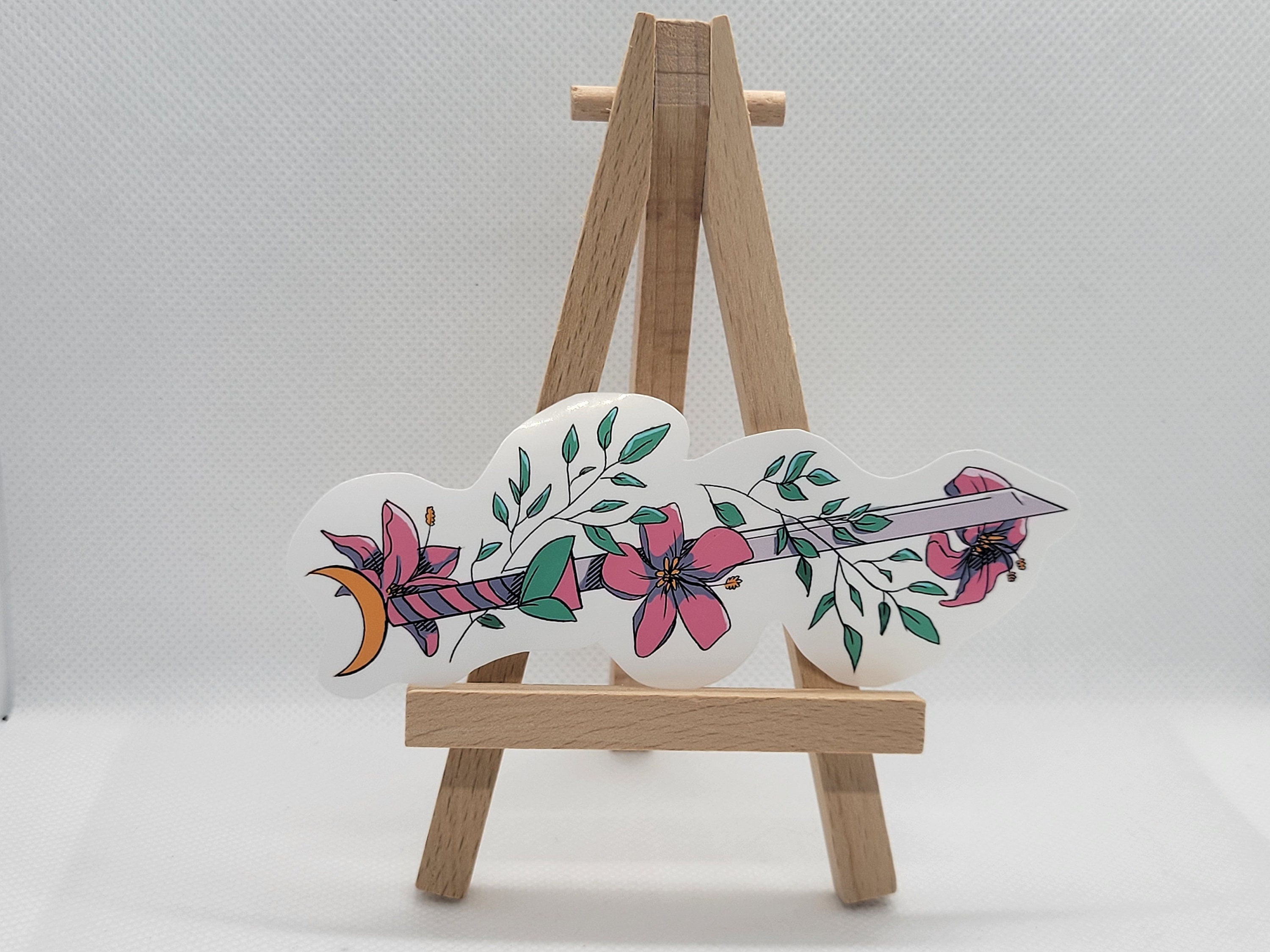 Sword Stickers Cute Swords Vinyl Stickers Flower Stickers - Etsy