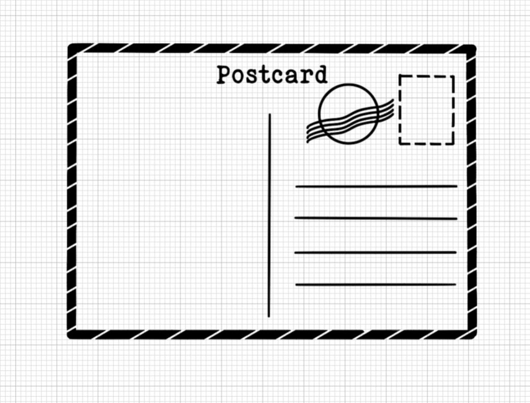 Postcard SVG, Aesthetic Mail Project Svg - Vintage SVG - Airmail Svg ...