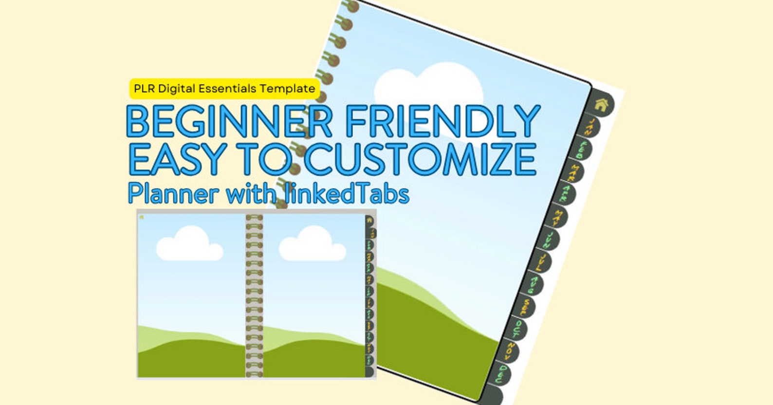PLR Planner Template Digital A4 Landscape Size Canva Editable Planner ...