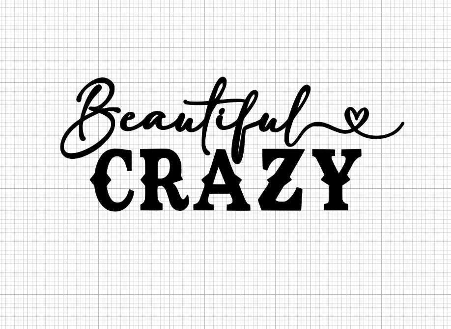 Beautiful Crazy SVG, Mom Hot Mess SVG, Mom Life Svg, Funny Car Decal ...