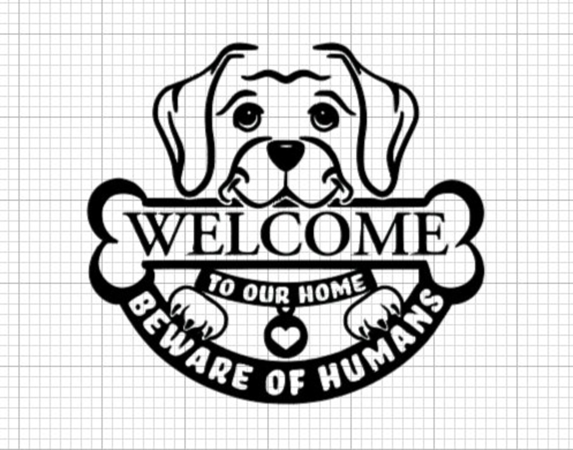 Welcome Dog Door Sign SVG Svg Files for Cricut Dog Dog - Etsy