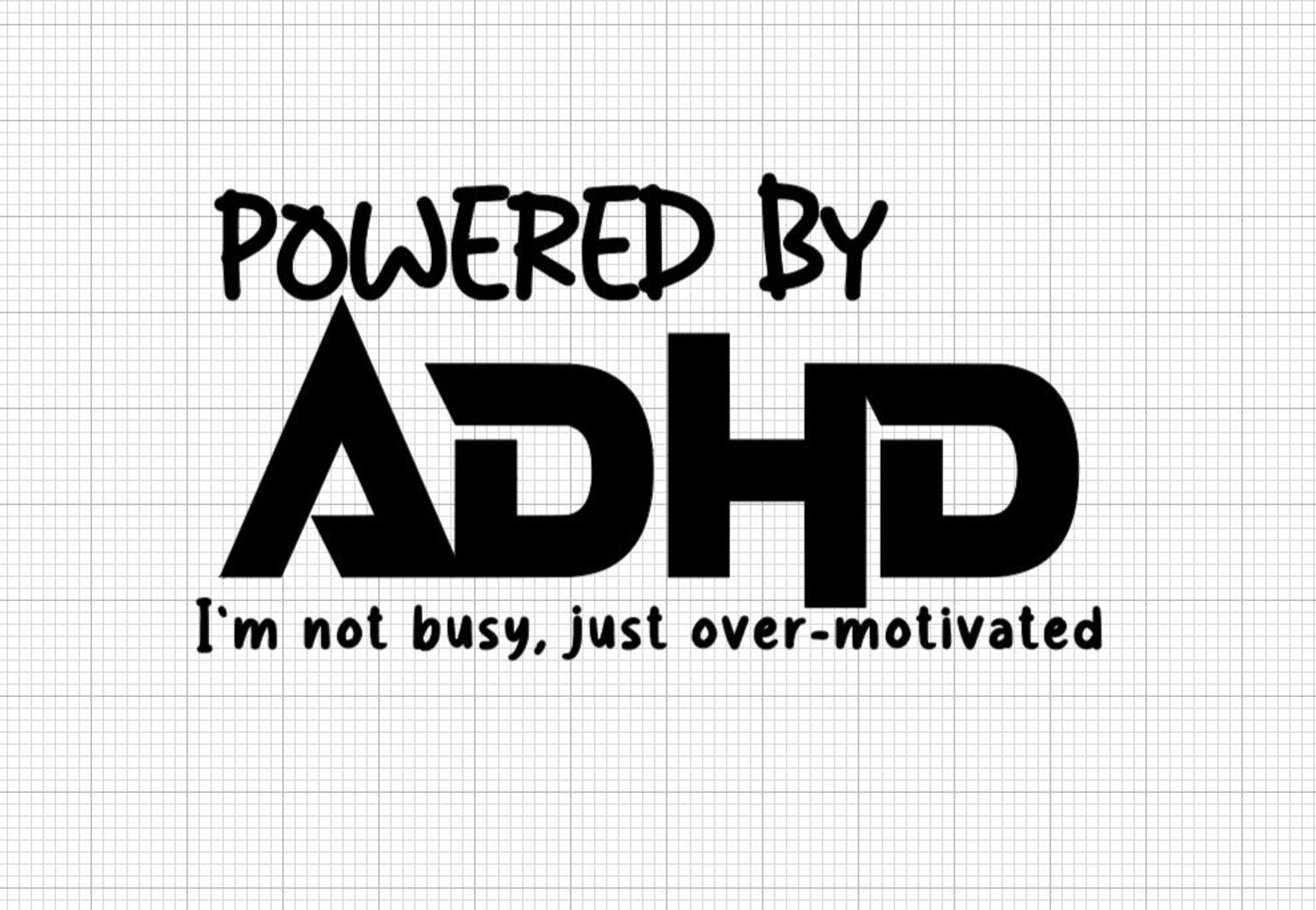 Powered by ADHD SVG ADHD Svgmind Health Svgawareness Svg - Etsy