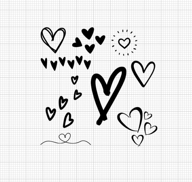 Hand Drawn Heart Hand Lettered Heart SVG Heart SVG Cute - Etsy