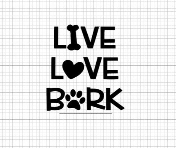 Live Love Bark Pet Car Decal SVG Fur Baby Svg Gift for Fur - Etsy
