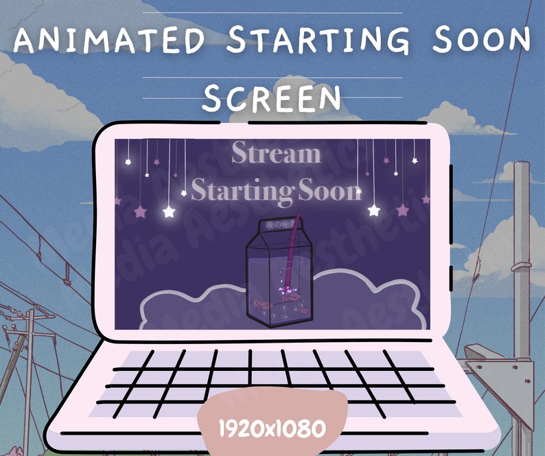 Aesthetic Animated Starting Soon Screen - Etsy España