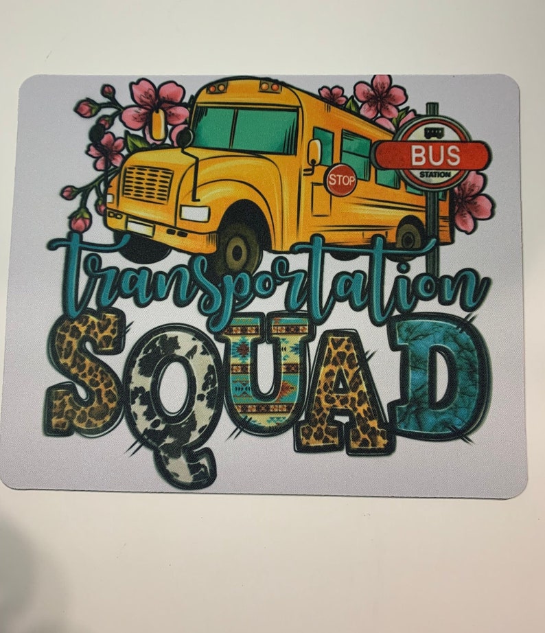 Transportation Squad-school Bus Sublimated Computer Mouse Pad - Etsy
