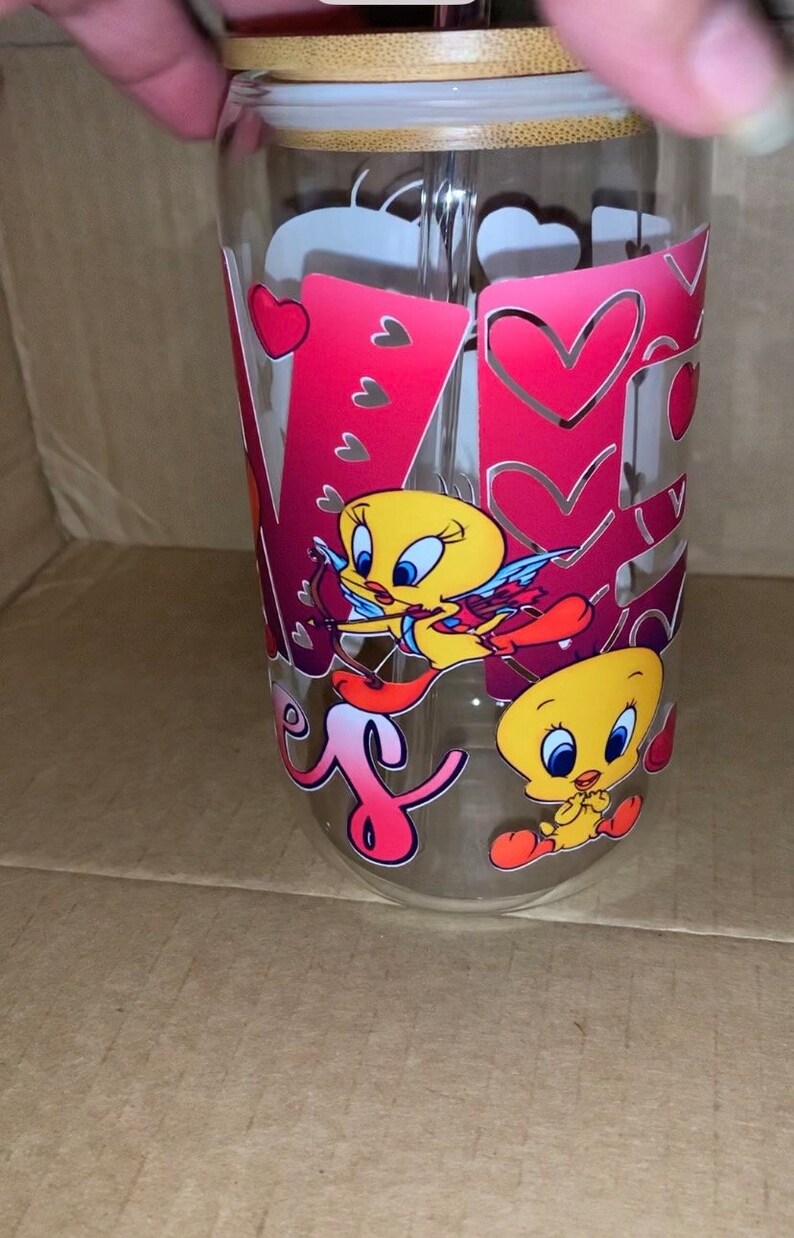 Love Vibes Tweety With Hearts . Printable Vinyl Libby Glass. - Etsy