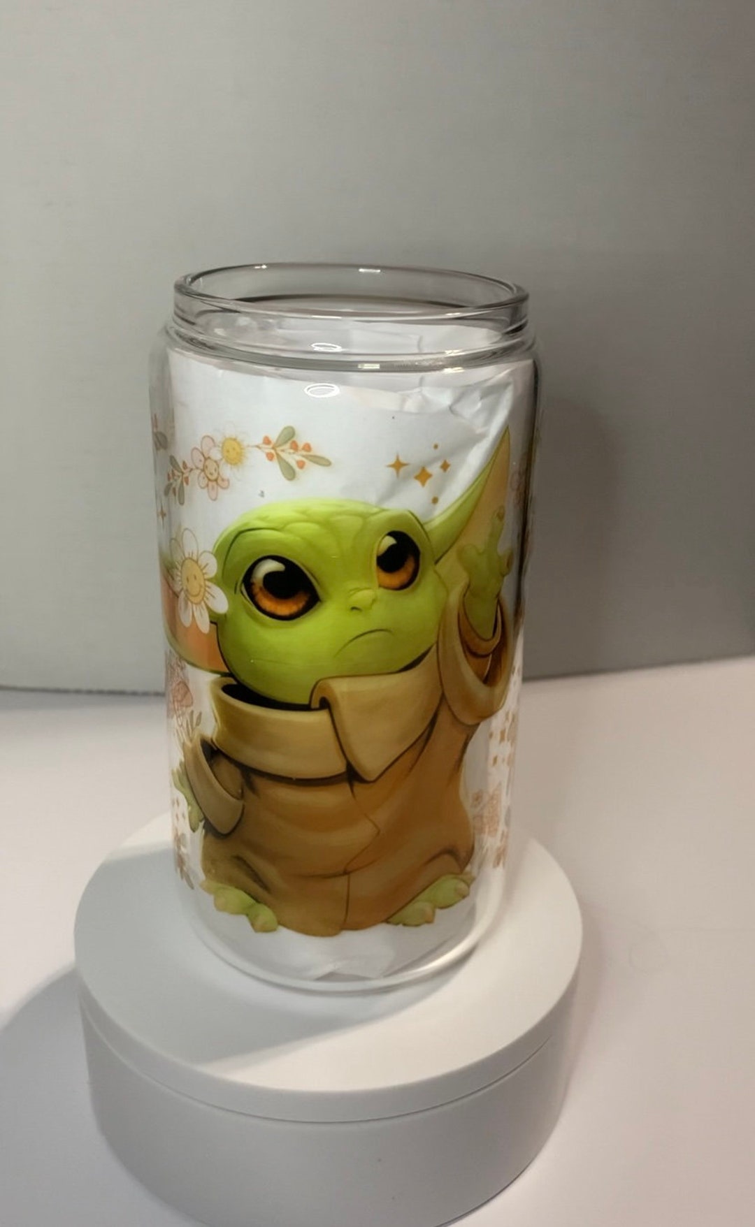 Baby Yoda Sublimated Libby Glass - Etsy