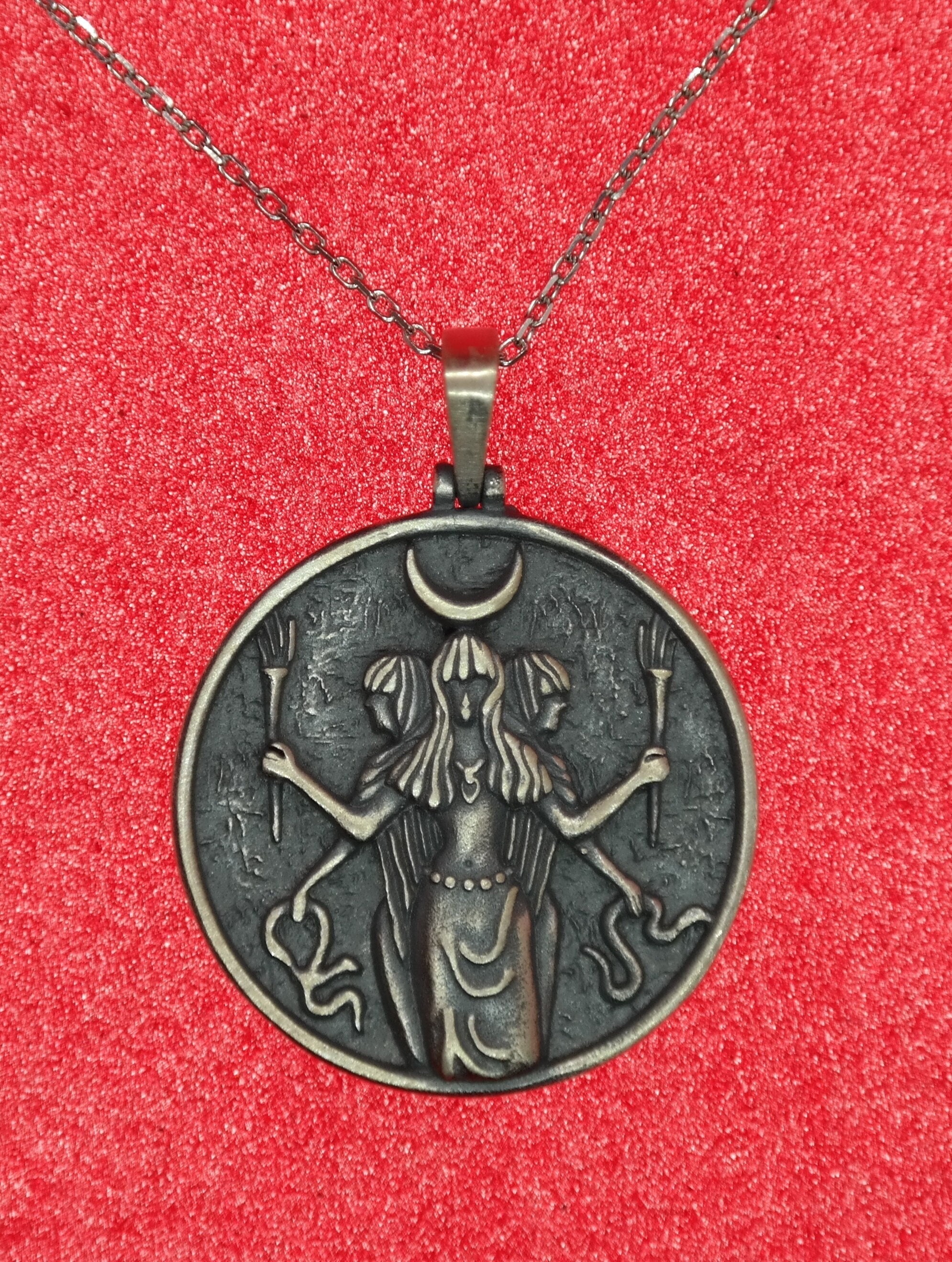 Goddess Hecate-mythologic Hekate Medallion, Ancient Greek Pendant,925 ...